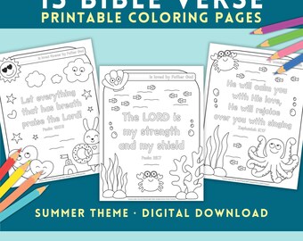 Printable Bible Verse Coloring Pages for Children, Homeschool & Church ...