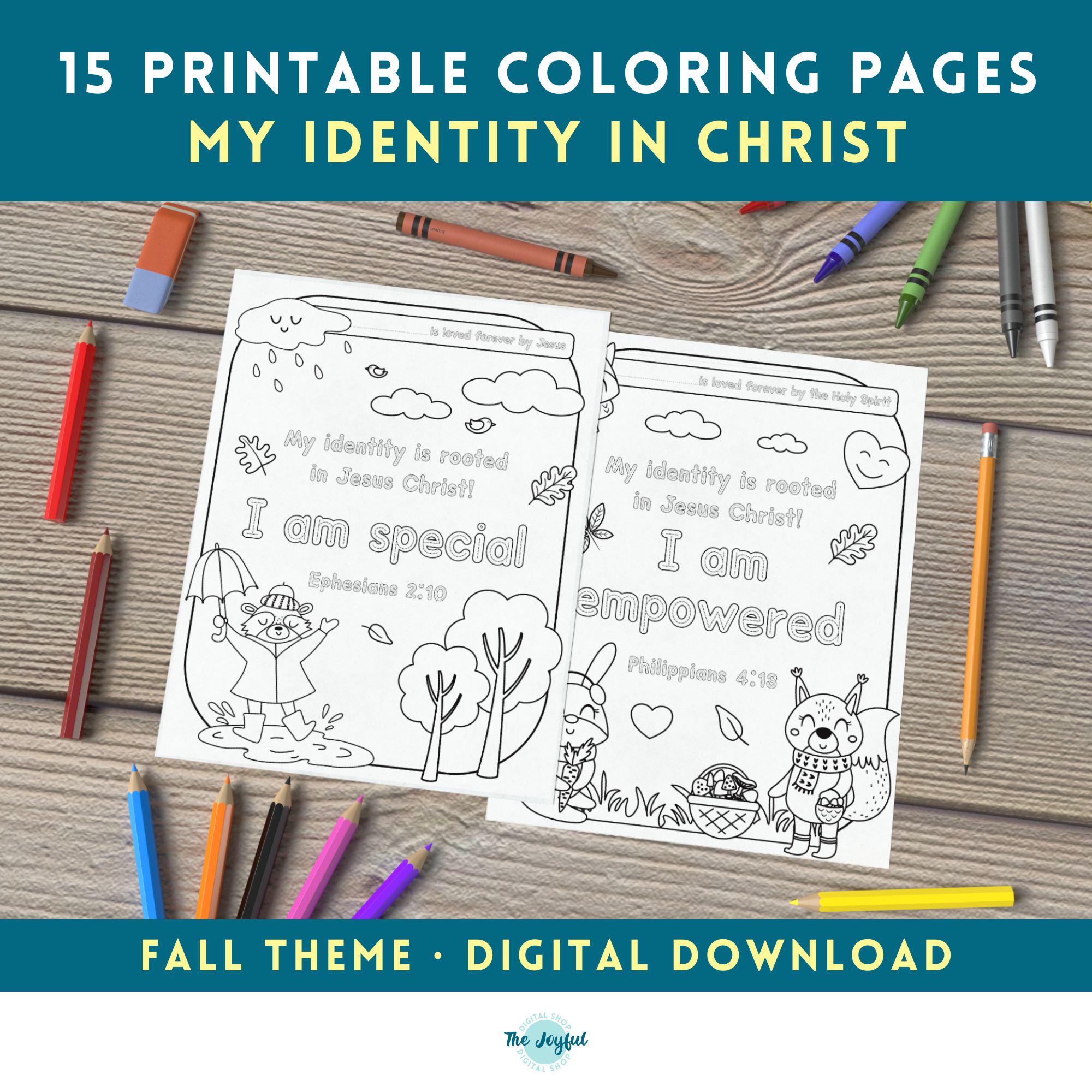 Printable Bible Verse Coloring Pages for Children, Homeschool & Church ...