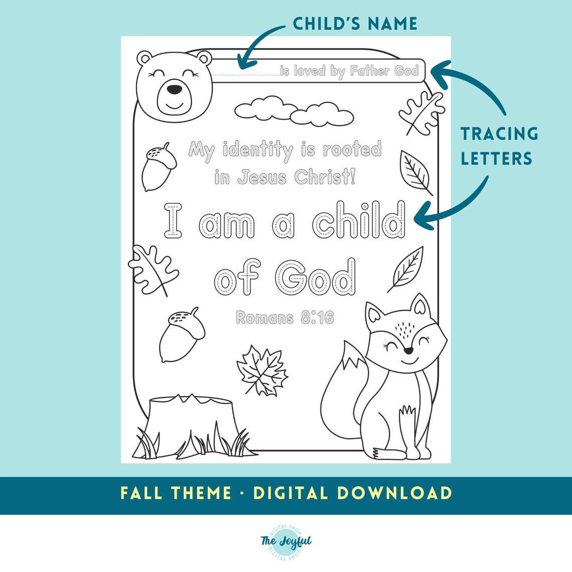 Printable Bible Verse Coloring Pages for Children, Homeschool & Church ...