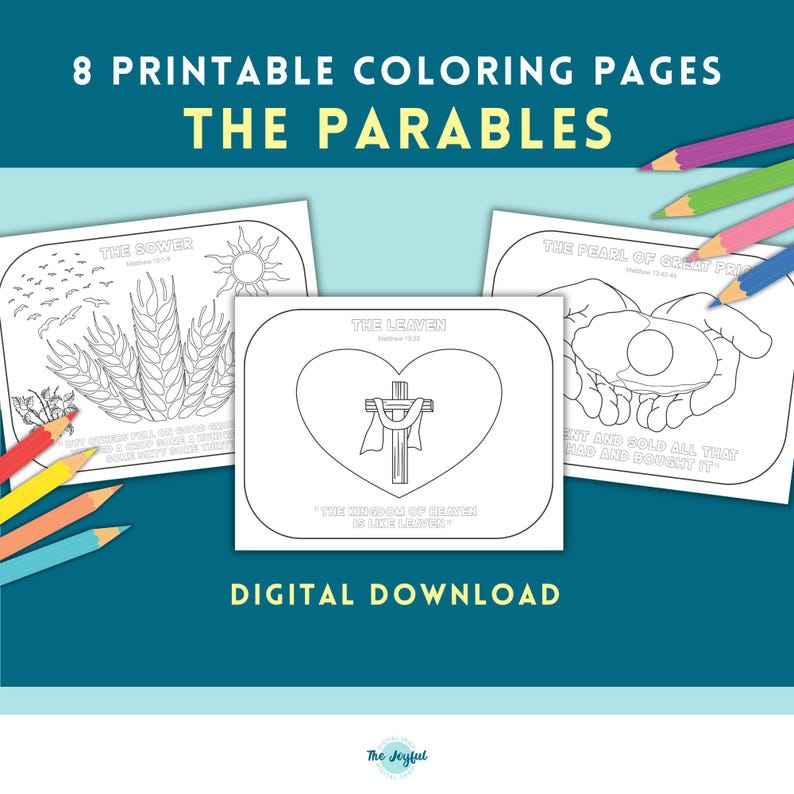 Printable New Testament Parables of Jesus, Children Coloring Pages ...