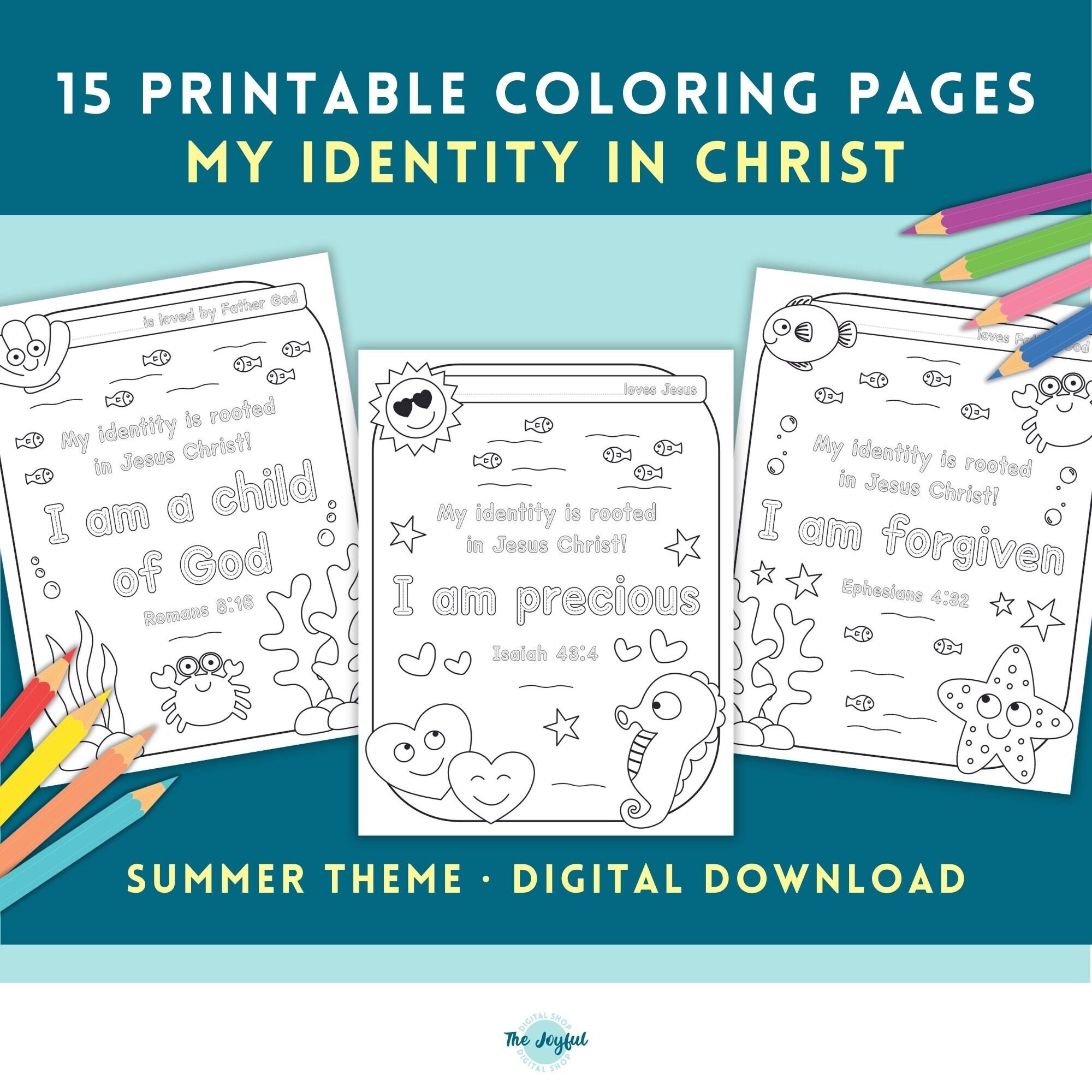 Printable Bible Verse Coloring Pages for Children, Homeschool & Church ...