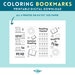 Printable Coloring Bookmarks, Reading Tracker, Coloring Bookshelf ...