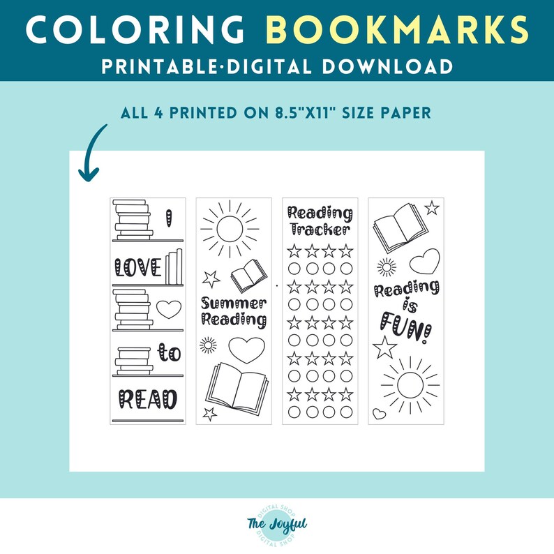 Printable Coloring Bookmarks, Reading Tracker, Coloring Bookshelf ...