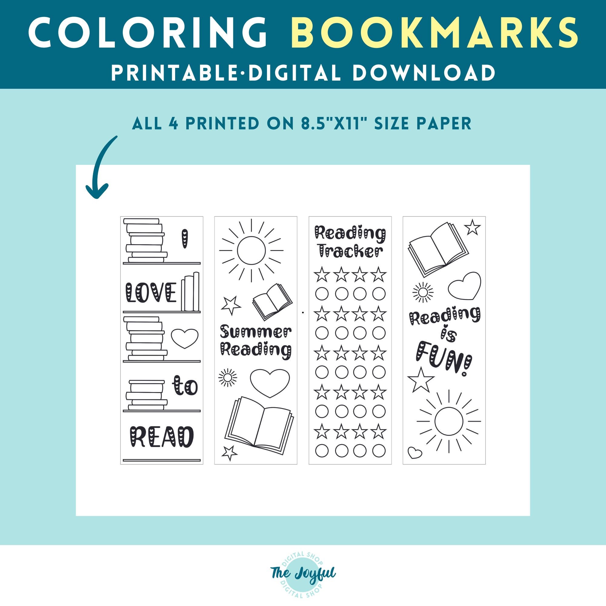 Printable Coloring Bookmarks, Reading Tracker, Coloring Bookshelf ...
