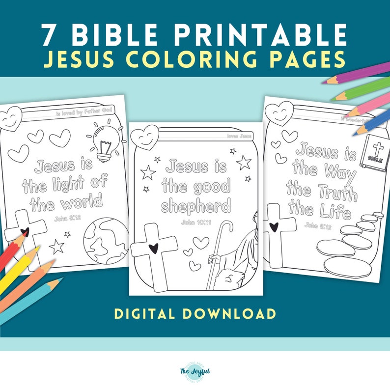 Printable Bible Verse Coloring Pages for Children, Homeschool & Church ...