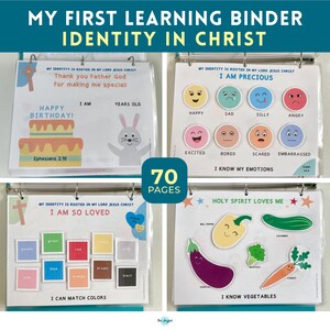 Kids Busy Book Printable, Toddler First Learning Binder, Identity in ...