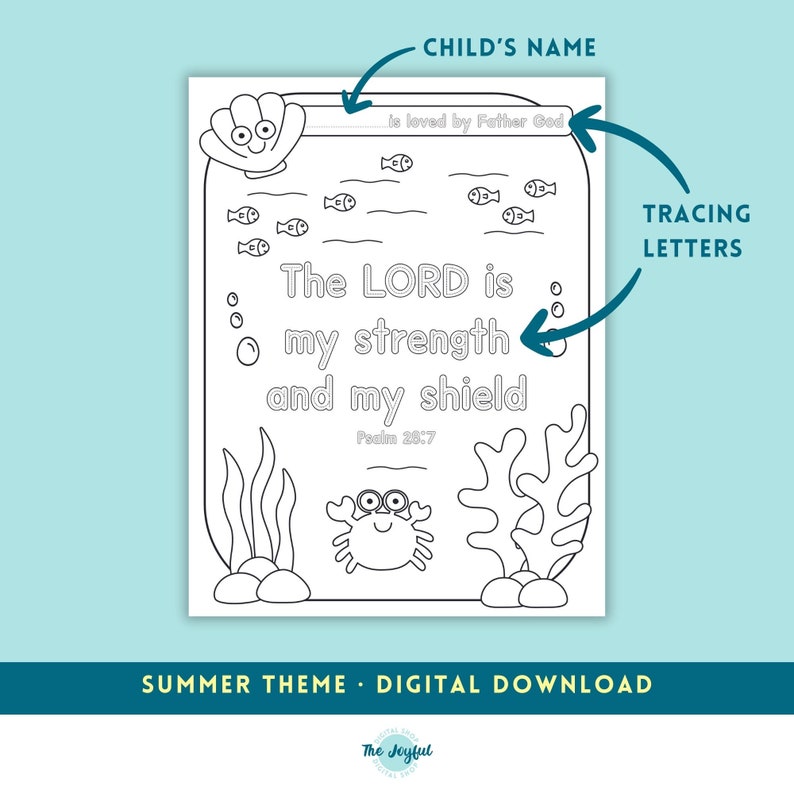 Printable Bible Verse Coloring Pages for Children, Homeschool & Church ...