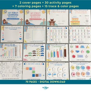 Kids Busy Book Printable, Toddler First Learning Binder, Identity in ...