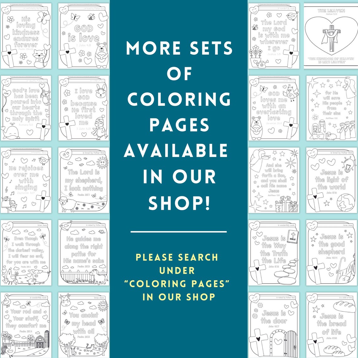 Printable Bible Verse Coloring Pages for Children, Homeschool & Church ...