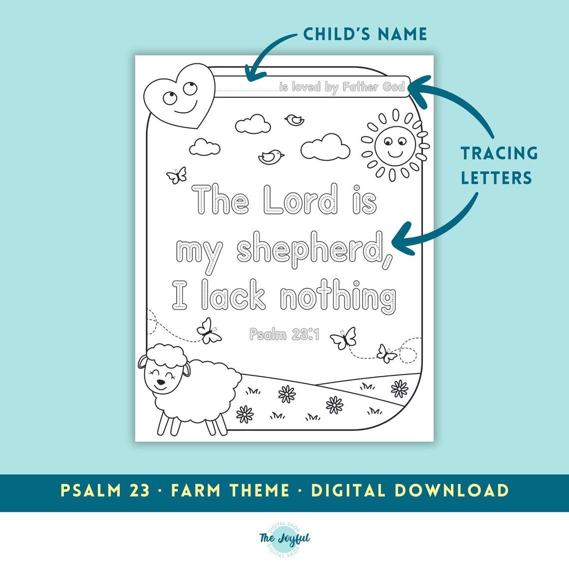 Printable Bible Verse Coloring Pages for Children, Homeschool & Church ...