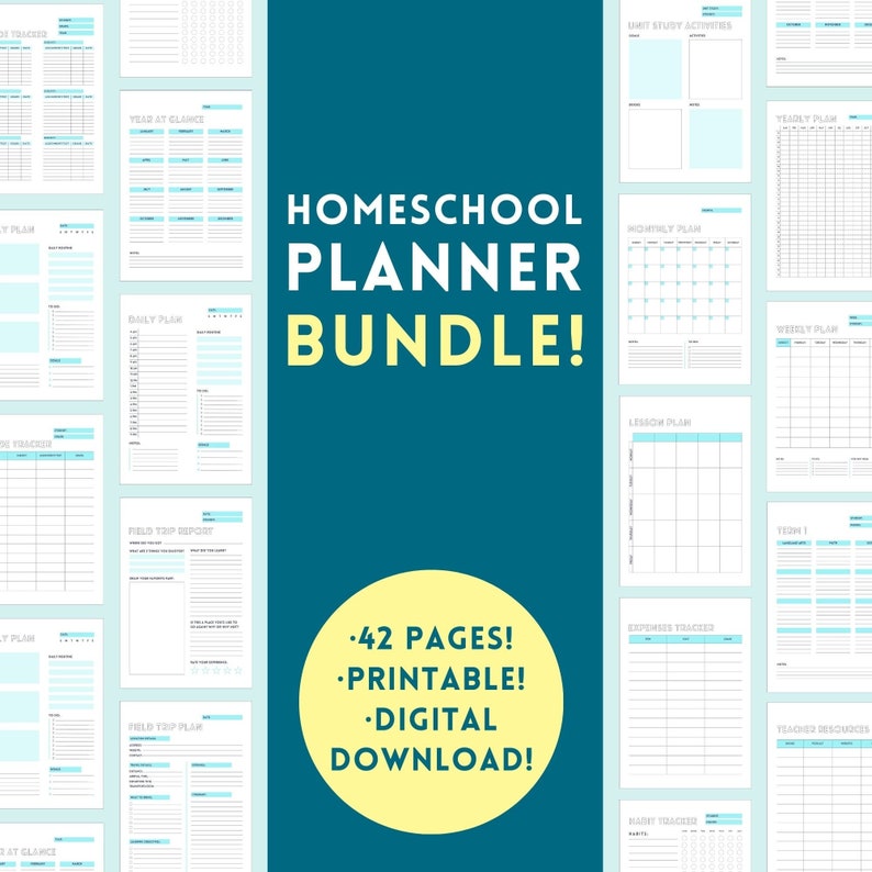 Printable Homeschool Planner, Schedule Template, Grade Reading ...