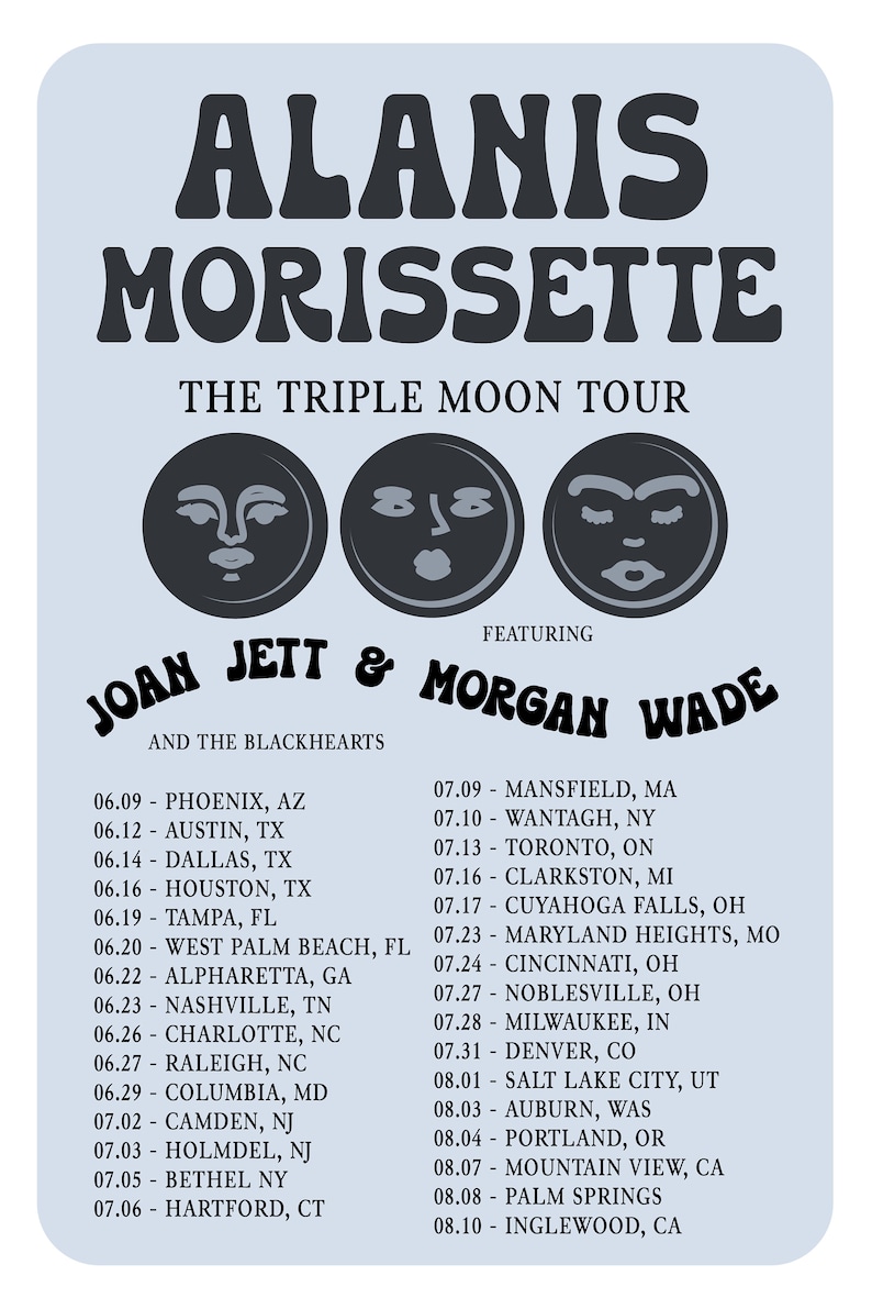 Alanis Morissette the Triple Moon Tour 24 Original Print Digital - Etsy