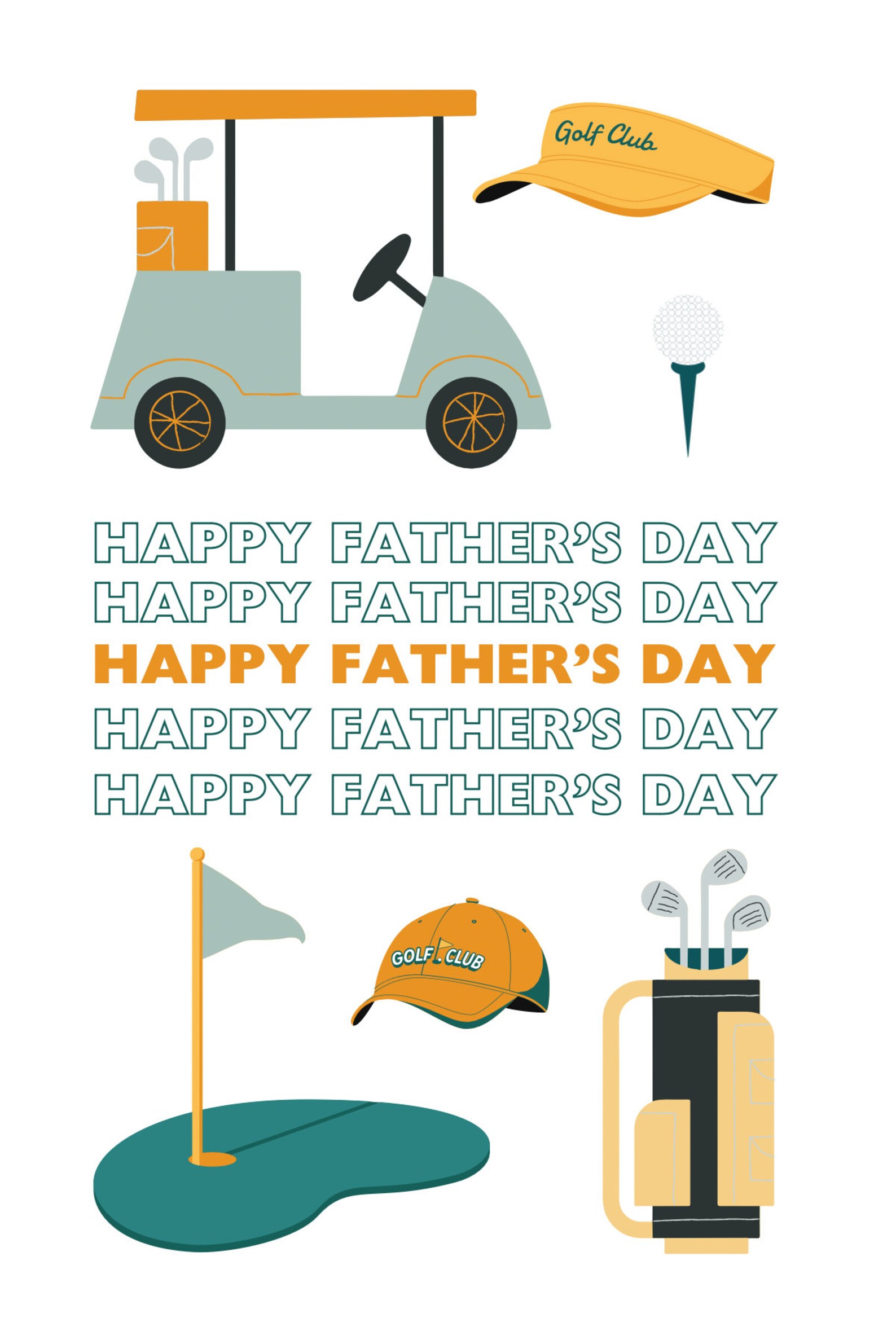 Digital Download Fathers Day Card - Happy Fathers Day - Etsy