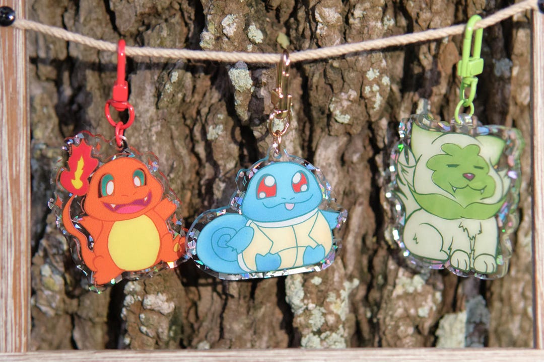 Squritle Pokemon Kanto Starters Derpy Holographic Keychain 2.5" - Etsy
