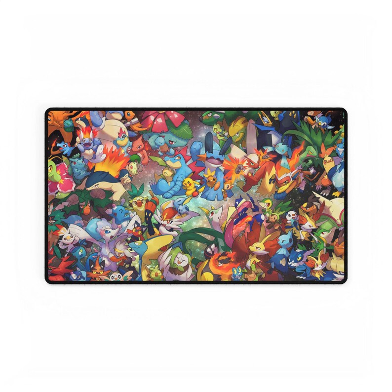 Pokemon Collection Inspired Desk Mat | Gaming Mouse Pad | Pokemon Mouse ...