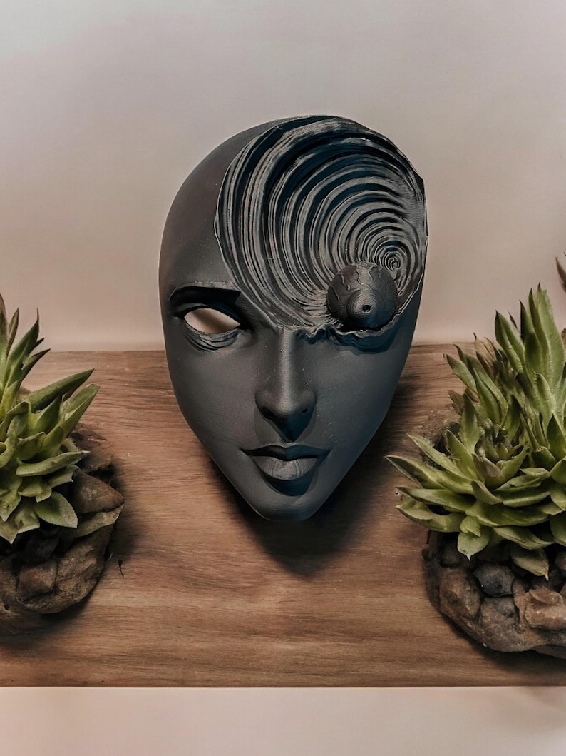 Uzumaki Mask - 3D Printed Junji Ito Inspired Mask | Raw and Painted ...