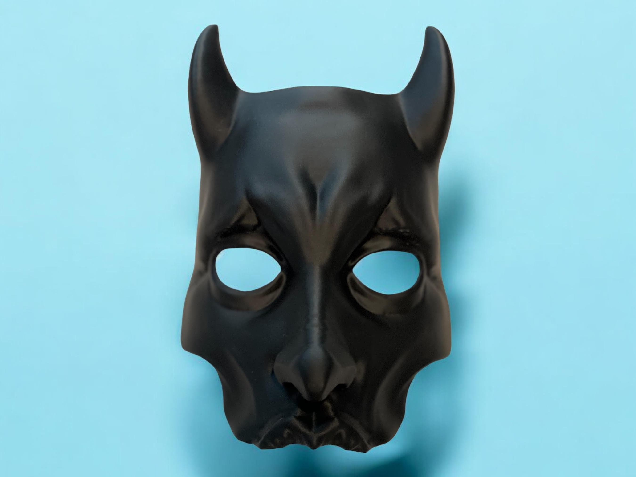 Demon Masquerade Half Mask | Tragedy Mask DIY - Etsy