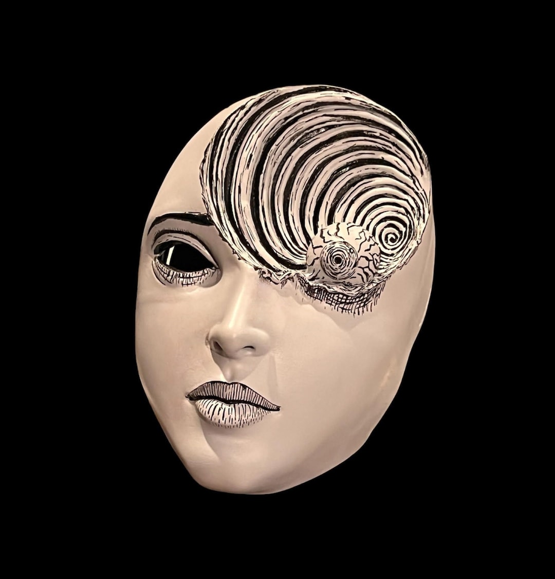 Uzumaki Mask - 3D Printed Junji Ito Inspired Mask | Raw and Painted ...