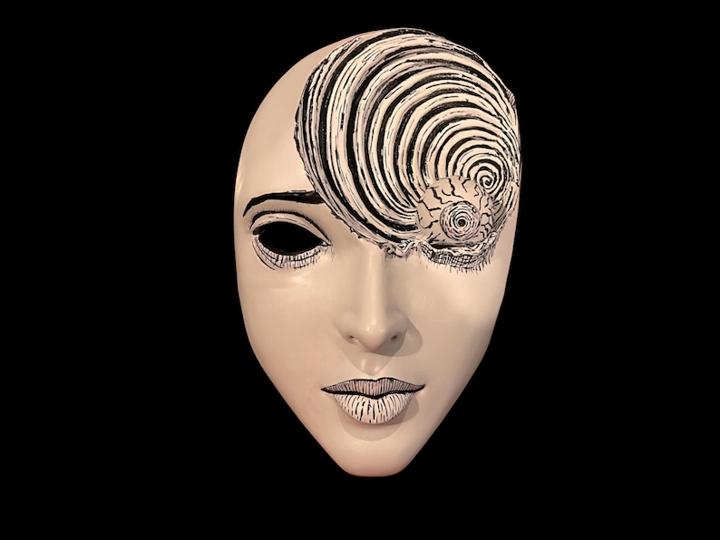 Uzumaki Mask - 3D Printed Junji Ito Inspired Mask | Raw and Painted ...