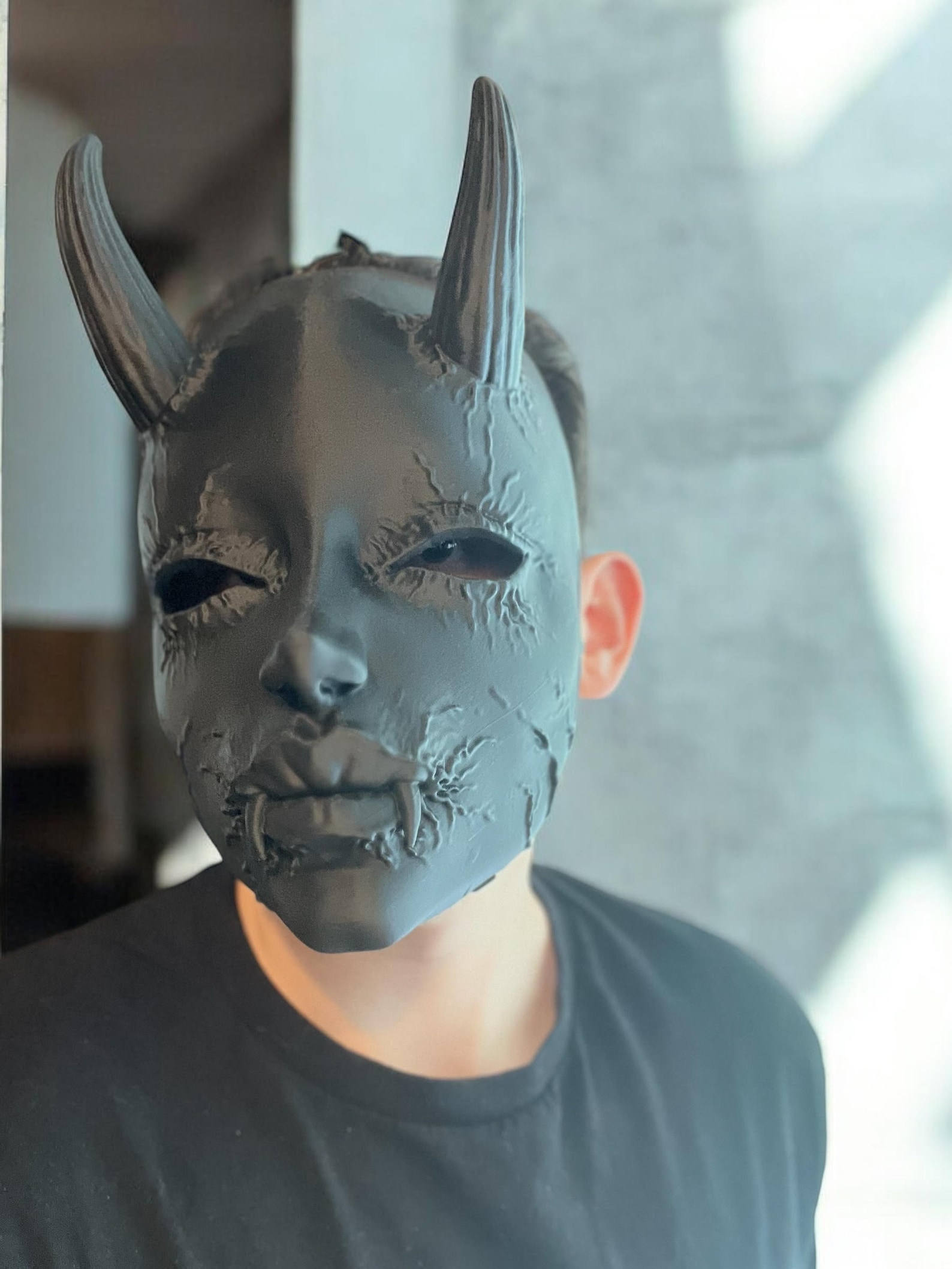 Oni Japanese Mask | Female Demon Mask DIY - Etsy