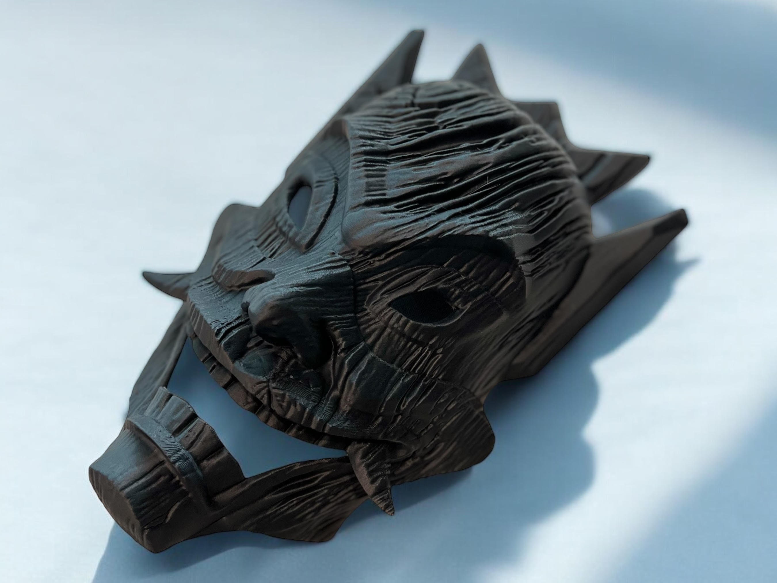 Blue Kabuki Spirit Mask - 3D Printed Kabuki Mask | Raw and Painted ...