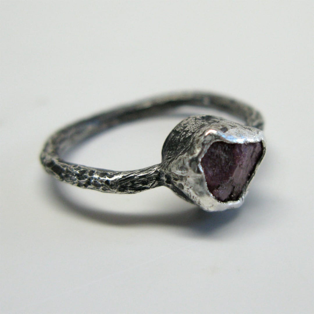 Rough Hewn Ruby Ring - Etsy