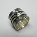 Asian Inspired Water Pattern Sterling Silver and 10k Gold Spinner Ring ...