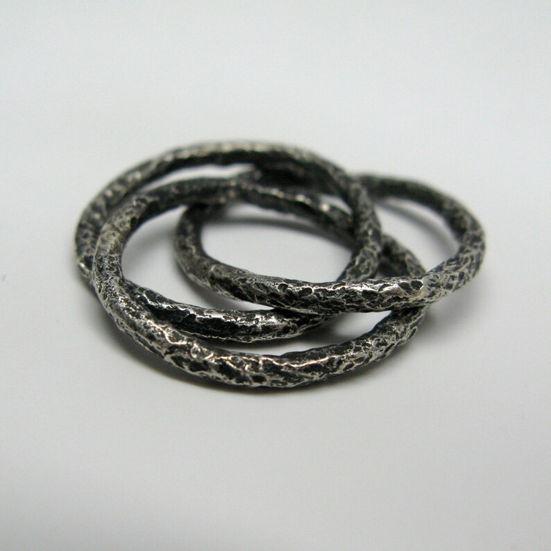 Chunky Sterling Silver Vine Rolling Ring - Etsy