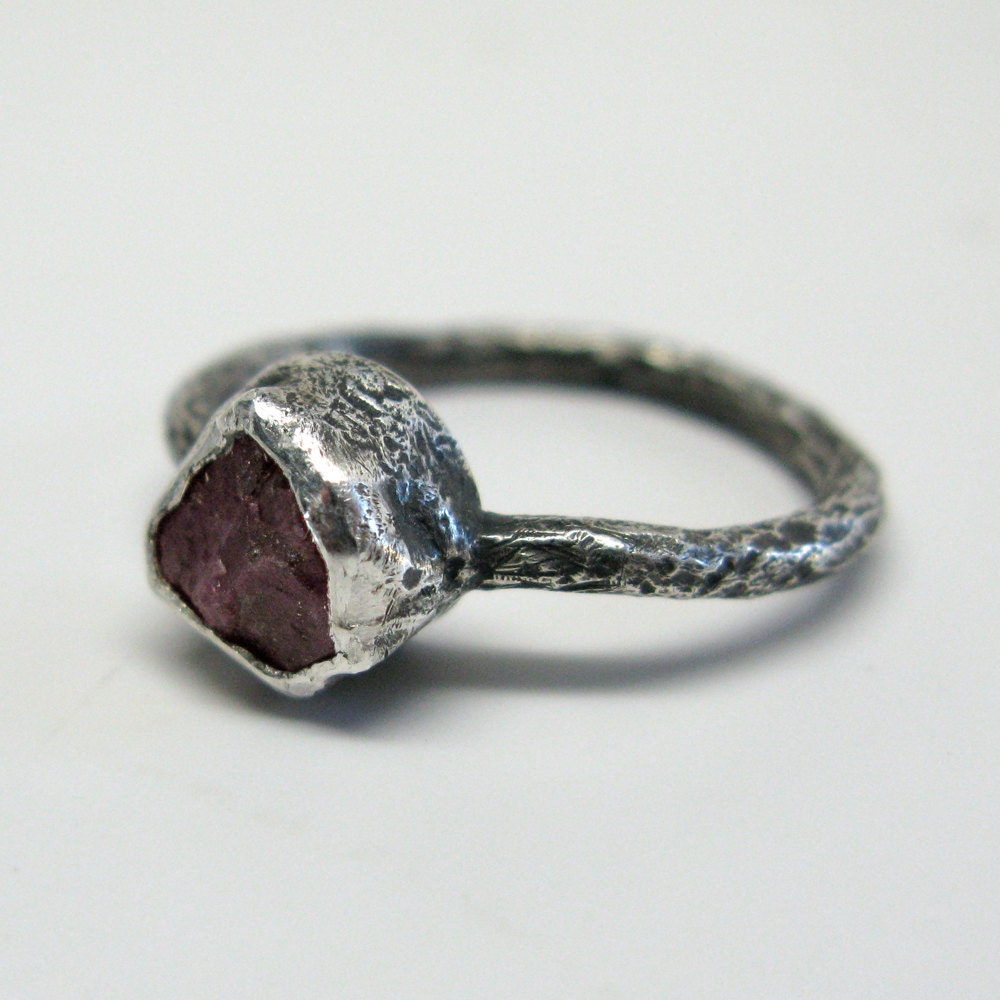 Rough Hewn Ruby Ring - Etsy