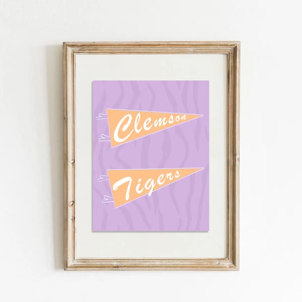 Clemson Art - Etsy