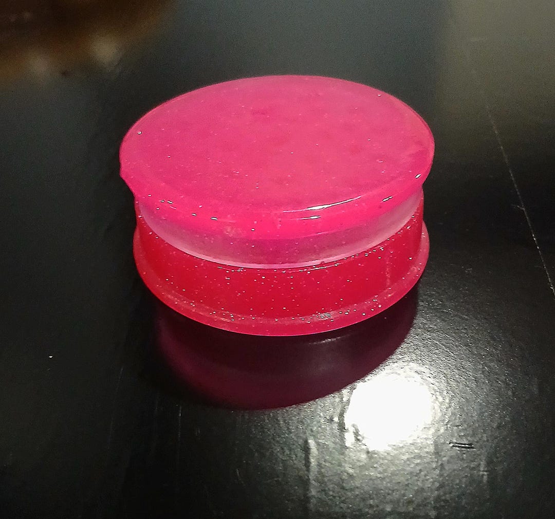 Handmade Grinder Epoxy Resin. Bright Pink Glow in the Dark W ...