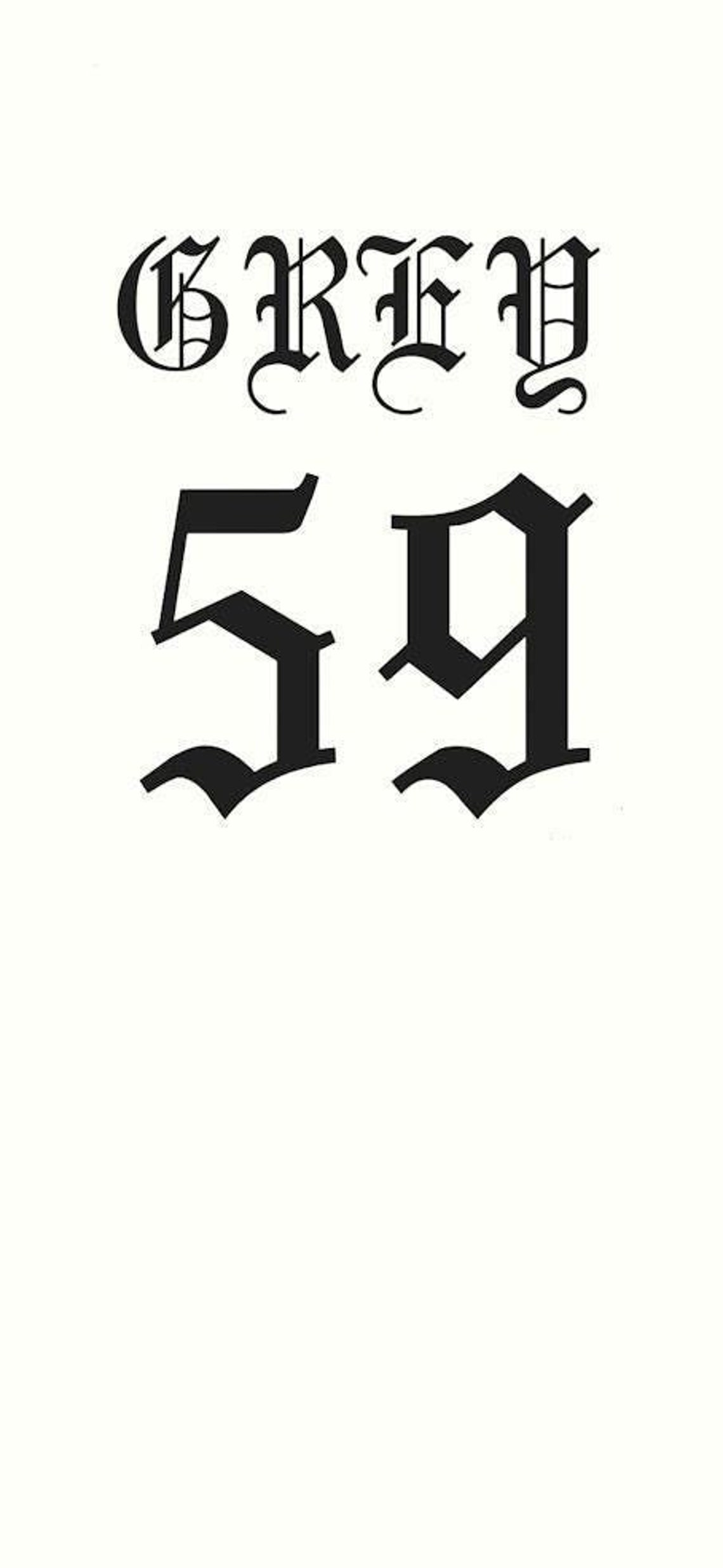 GREY 59 DECAL Old English Font. Suicideboys, Rap, Music, Scrim, Ruby Da ...