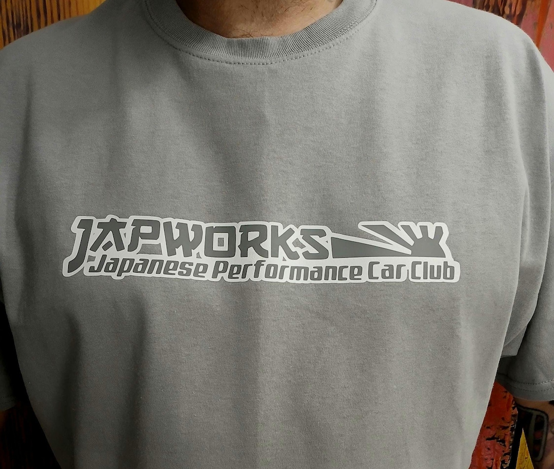 JAPWORKS Japanese Performance Car Club. 100% Cotton Gildan Graphic T ...