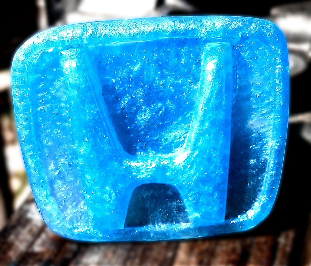 Handmade Epoxy Resin Honda Emblem blue One of a Kind. you Can Choose ...