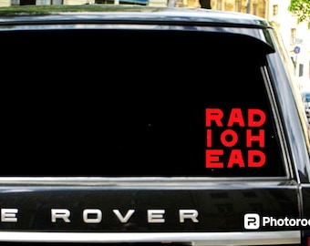 Radiohead Vinyl Decal (black) - Etsy