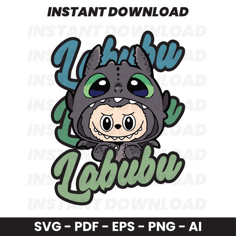 Toothless Labubu - Etsy