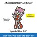 Sonic Embroidery Design: 2.5" Hedgehog Pattern (4x4 Hoop, Digital File ...