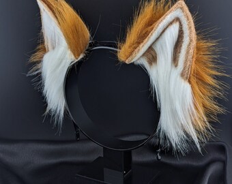 Brown Fox Earscute Luxury Realistic Wolf Ears Headband,halloween Animal ...