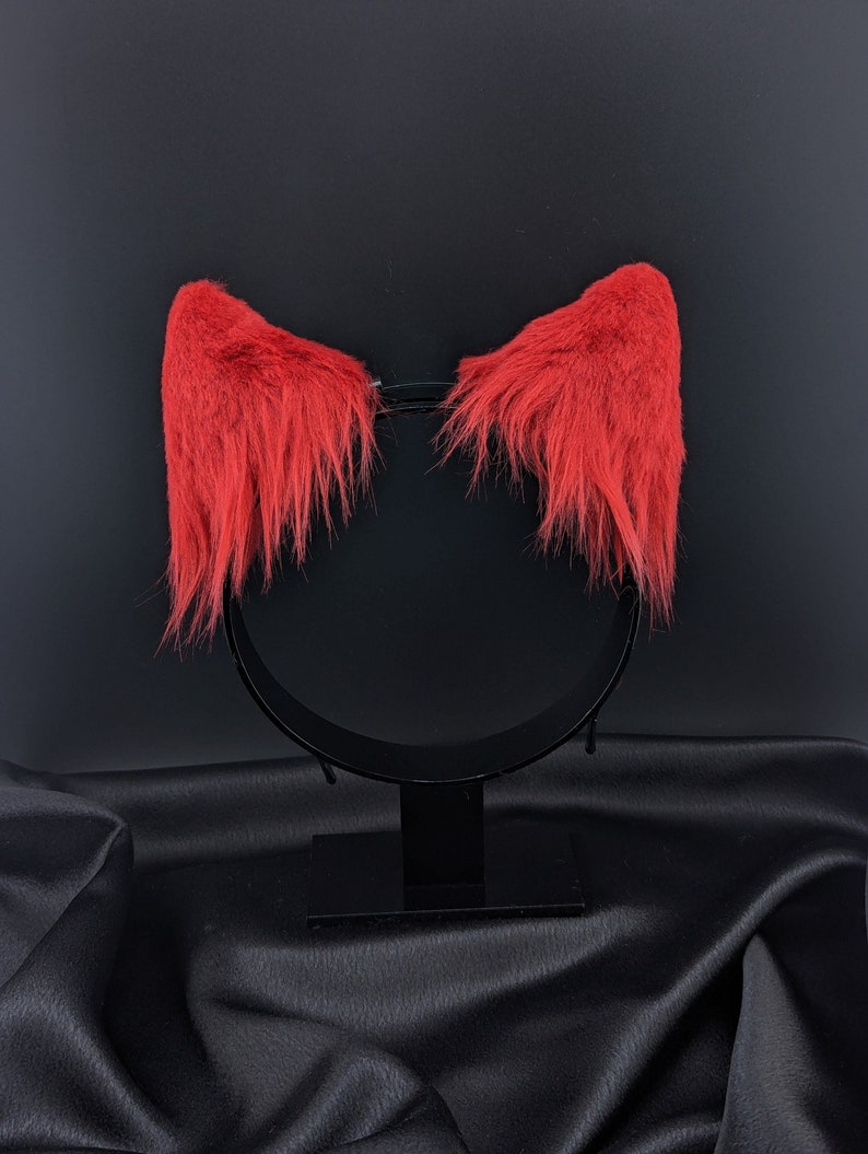Scarlet Red Cat Ears - Etsy