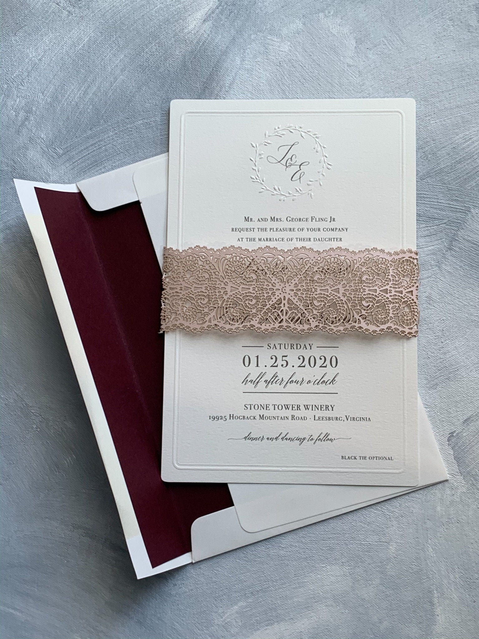 Paper Invitations & Announcements Wedding Invitation SAMPLE Staccato ...