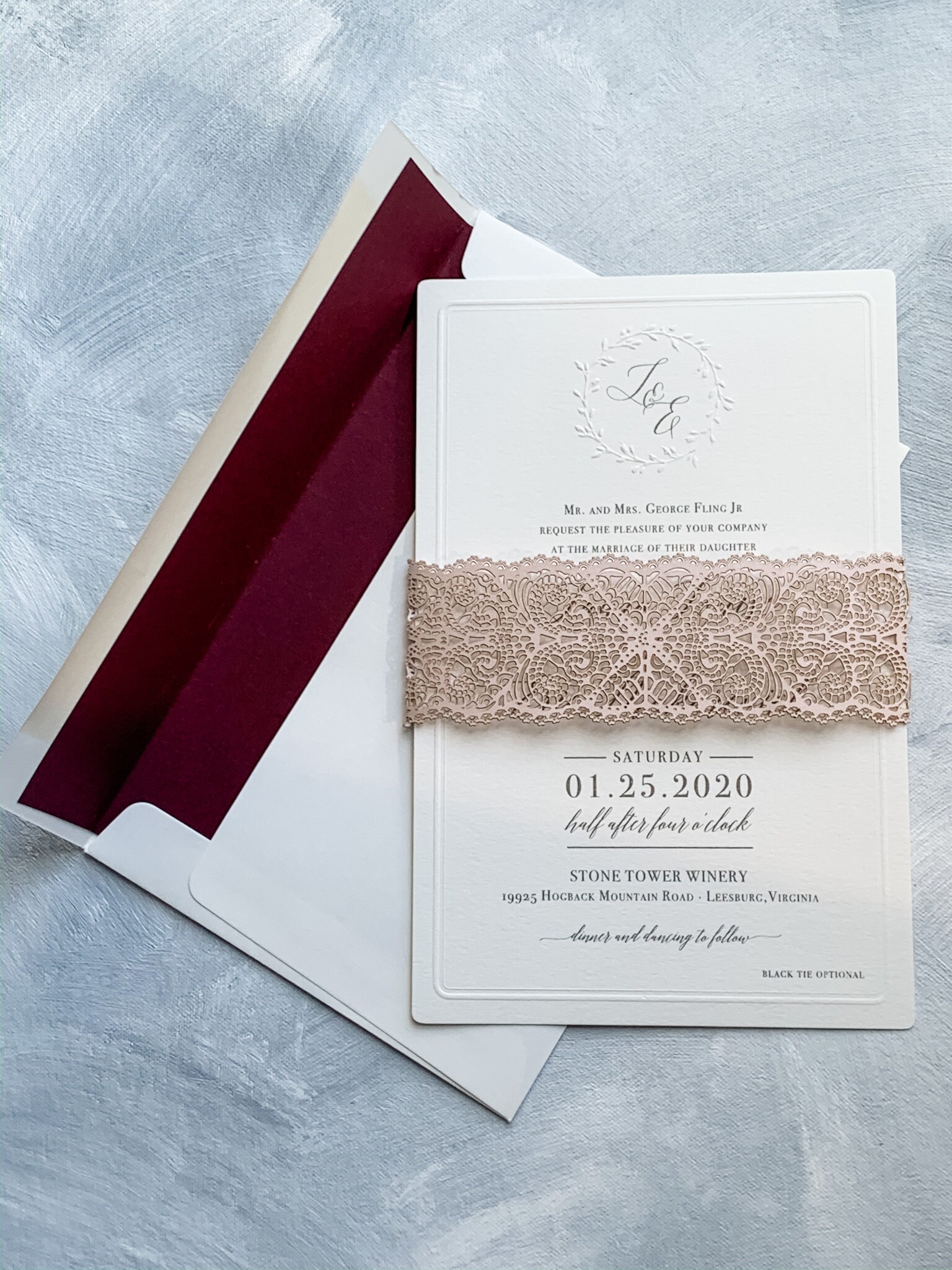 Paper Invitations & Announcements Wedding Invitation SAMPLE Staccato ...