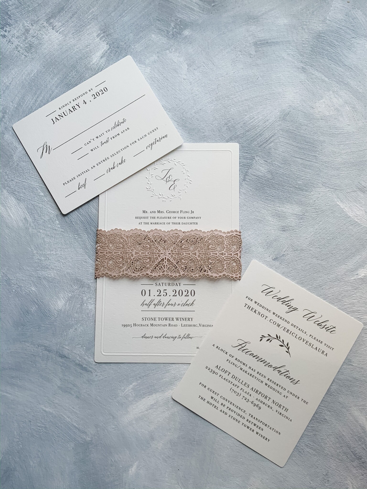 Paper Invitations & Announcements Wedding Invitation SAMPLE Staccato ...