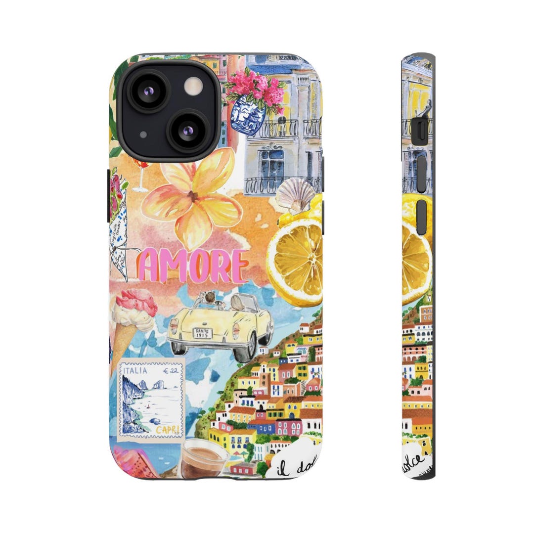 Amore Italian Coastal Phone Case | Mediterranean Vacation Collage ...