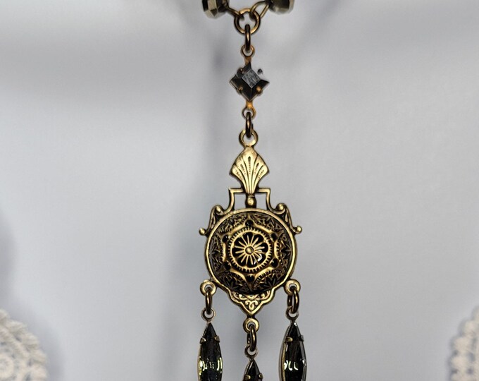 Victorian Edwardian Era Necklace Choker Gilded Age Jewelry Black ...