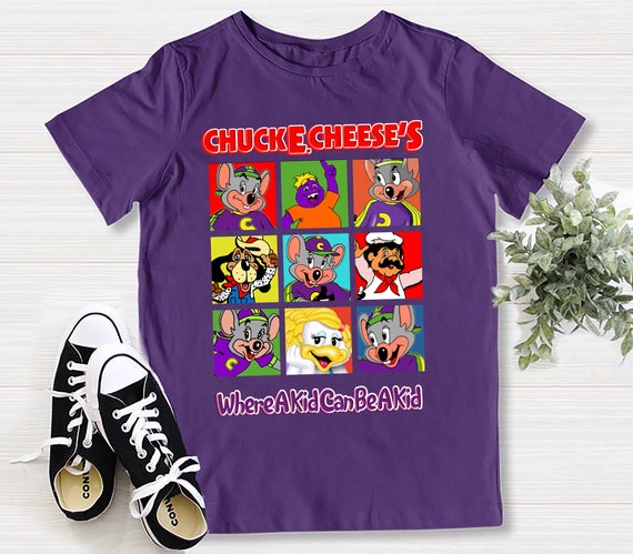 Chuck E Cheese Shirt Purple And Green Shirt Yellow C Etsy