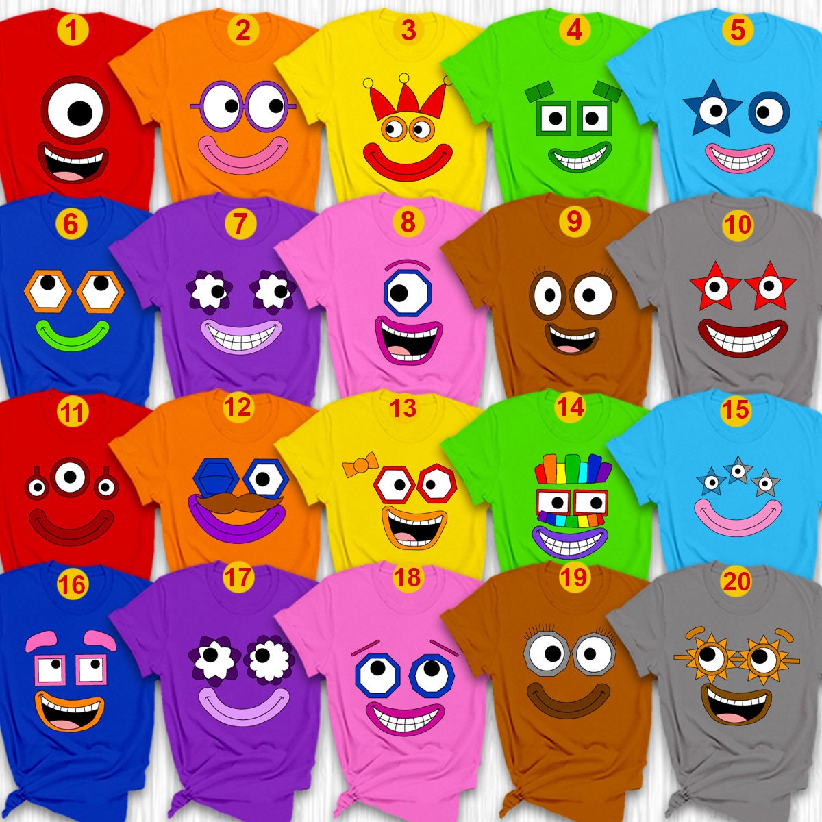NumberBlocks Character Halloween Tshirt