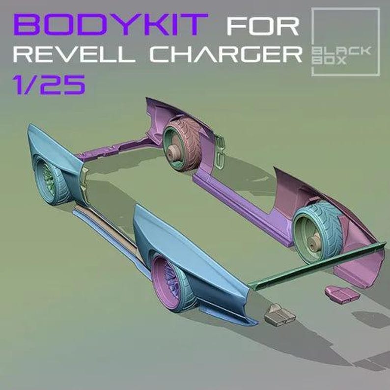 Dodge Charger '68 Widebody Kit for Revell Resin UNPAINTED - Etsy