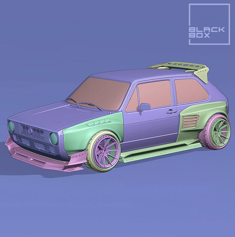 Volkswagen Golf MK1 Widebody Kit Resin Scale Model Cars for Revell ...