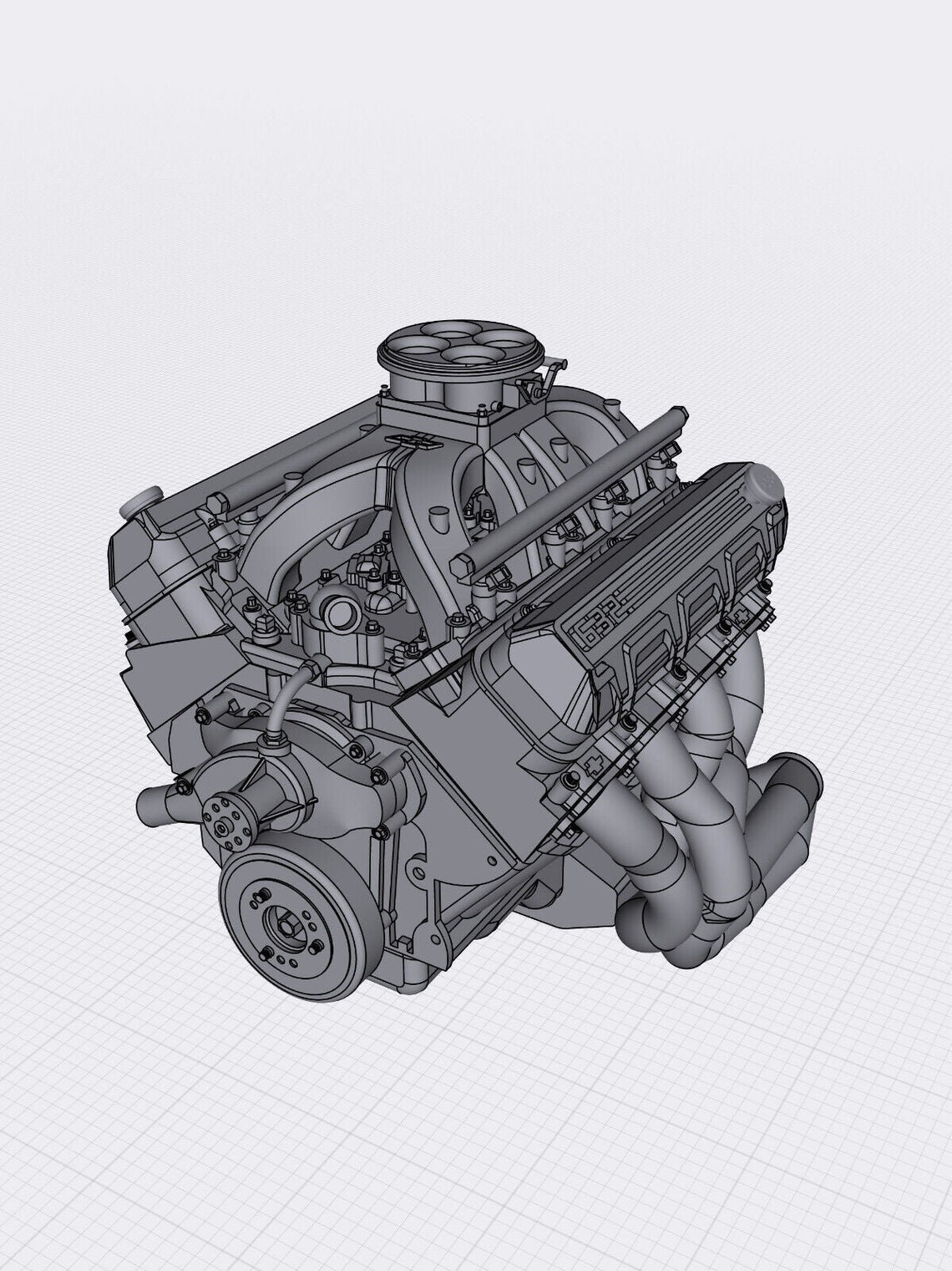 Chevy GM 632ci Crate Engine Resin Print UNPAINTED - Etsy
