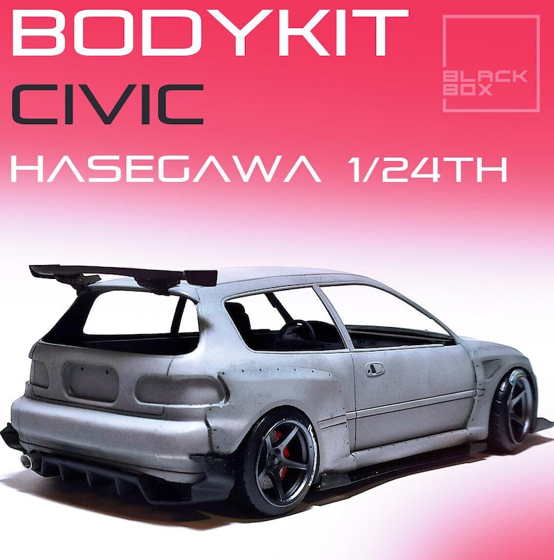 Honda Civic EG6 Pandem Widebody Resin Kit With Wheels for Hasegawa ...